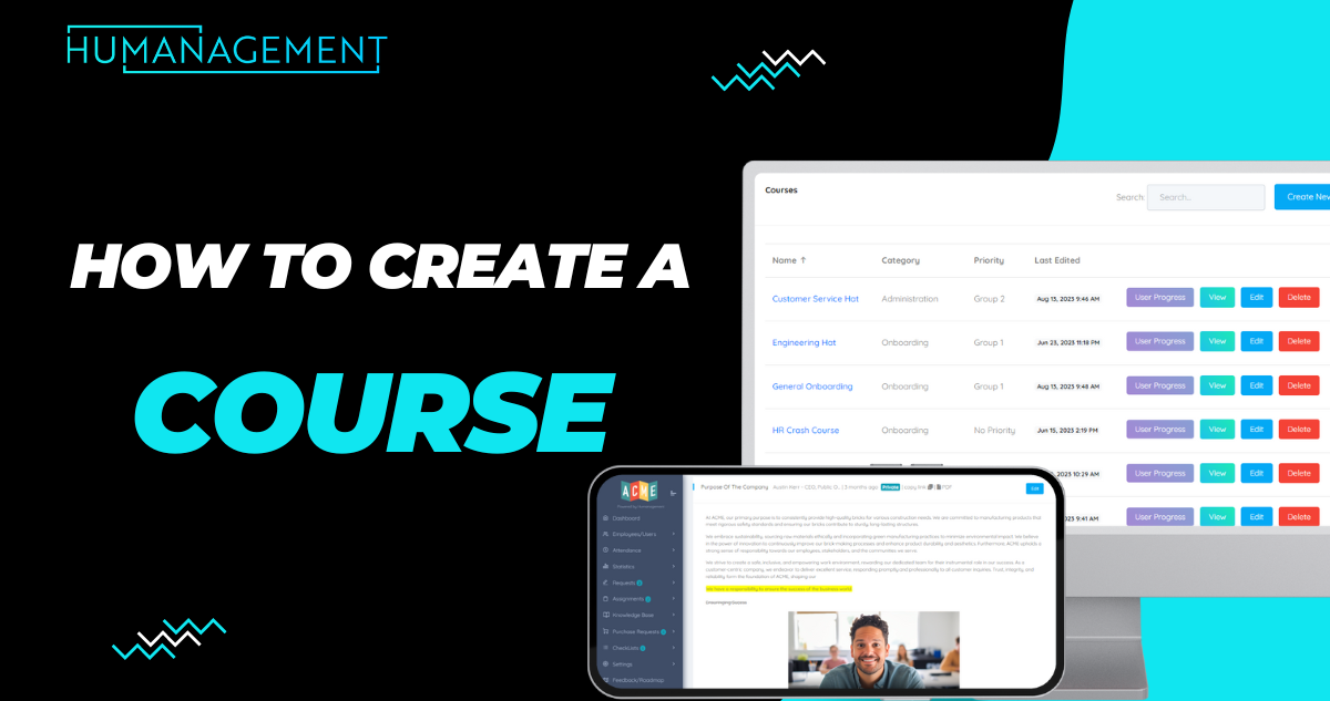 How to Create a course - Humanagement | Humanagement Knowledge Base